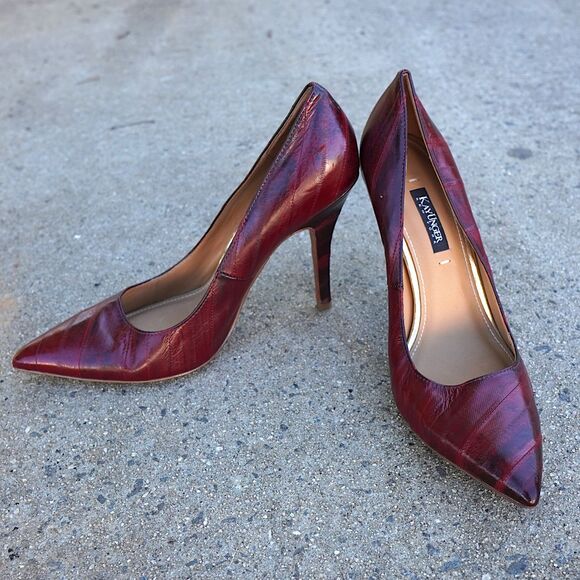 Kay Unger | Shoes | Kay Unger Burgundy Red Pointed Toe Heels 9m ...